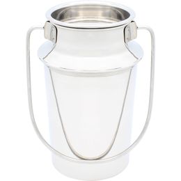 Kr&uuml;ger Milchkanne KR&Uuml;GER "aus Edelstahl rostfrei, 1 Liter", silberfarben, B:12,5cm H:18cm &Oslash;:9,5cm, Edelstahl, Kannen, Milchkanne, Kanne im zeitlosen Design