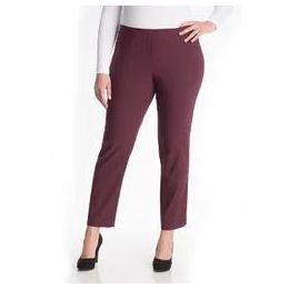 Stoffhose KjBRAND "Susie XS Ankle Bengaline", Damen, Gr. 48, N-Gr, bourdeaux, Web, Obermaterial: 80% Viskose, 17% Polyamid, 3% Elasthan, skinny fit kn&ouml;chellang, Hosen Stoffhose, Sommerhose mit Schlupfbund