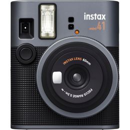 Fujifilm Sofortbildkamera "instax mini 41", schwarz (schwarz, grau), B:10,45cm H:12,25cm T:6,75cm, Fotokameras, Sofortbildkamera