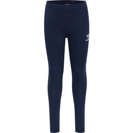 Leggings Hummel "f&uuml;r Kinder", M&auml;dchen, Gr. 164, N-Gr, blau (schwarz iris), Jersey, Obermaterial: 95% Baumwolle, 5% Elasthan, Hosen Leggings, f&uuml;r Kinder