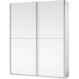 Schwebet&uuml;renschrank Schlafkontor "Heimo/Fast Schrank Kleiderschrank Garderobe", wei&szlig;, B:170cm H:225cm T:38cm, Holzwerkstoff, Schr&auml;nke, Schwebet&uuml;renschrank, geringe Tiefe, ausziehbarer Kleiderstange, Garderobenschrank, 6 B&ouml;den