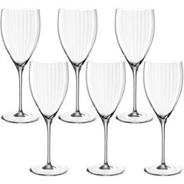 Weinglas Leonardo "POESIA", transparent (klar), H:22cm &Oslash;:8cm, Kristallglas, Trinkgef&auml;&szlig;e, Weinglas, (Rieslingglas), 350 ml, 6-teilig