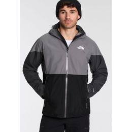 Funktionsjacke The North Face "M LIGHTNING ZIP-IN JACKET", Herren, Gr. S, schwarz (tnf schwarz, smoked pearl, asphalt gre), Web, Obermaterial: 100% Polyester, Jacken Funktionsjacke, mit verstellbarer Kapuze, mit Rei&szlig;verschlusstaschen, pflegeleicht