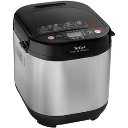 Tefal Brotbackautomat "Pain & D&eacute;lices, 20 Backprogramme, 3 Brotgr&ouml;&szlig;en und Br&auml;unungsgrade", grau (schwarz, edelstahlfarben), B:31,8cm H:33,9cm T:35,6cm, Brotbackautomaten, auch f&uuml;r Pizza-/Nudel-/Kuchenteig, antihaftbeschichtete Form, PF240E, Brotbackautomat