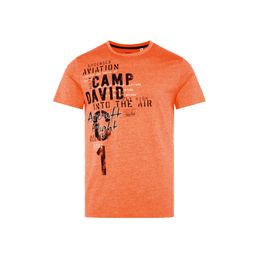 CAMP DAVID Herren T-Shirt (Orange, XXL) 100397476009