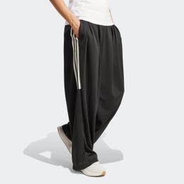 Sporthose adidas Sportswear "TIRO 3-STRIPES PLISSIERTE", Damen, Gr. L, N-Gr, schwarz, normal, gr., Obermaterial: 100% Polyester, Hosen Sporthose