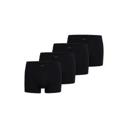 Boxershorts Tom Tailor "Texas", Herren, Gr. 5M, schwarz (schwarz, dunkel, uni), Single Jersey, Obermaterial: 95% Baumwolle, 5% Elasthan, unifarben, k&ouml;rpernah, Unterhosen, bequem, basic, eng, atmungsaktiv, mit Logo, breiter Bund, Baumwollmix
