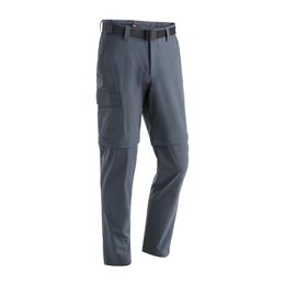 Outdoorhose Maier Sports "Torid slim zip", Herren, Gr. 102, Langgr&ouml;&szlig;en, grau, 90% Polyamid, 10% Elasthan, Hosen Outdoorhose, Herren Zip-Off Wanderhose, atmungsaktive Trekkinghose, Slim Fit