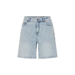 Jeansshorts oxmo "Shorts OXMira", Damen, Gr. 40, N-Gr, beige (bleached blau denim), Obermaterial: 99% Baumwolle CO. 1% Elasthan EL., Jeans Jeansshorts
