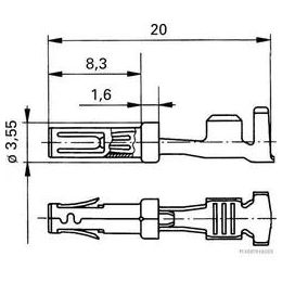 Herth+Buss ELPARTS Kontaktbuchse 50253273 &Oslash;1,5mm 1,5mm