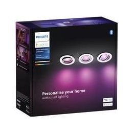 PHILIPS Hue White & Color Ambiance Centura Einbauspot 3er-Pack, LED-Leuchte wei&szlig;, rund