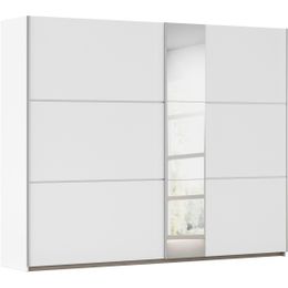 Schwebet&uuml;renschrank Rauch "Kleiderschrank Schrank Garderobe TOPSELLER ASTANA", alpinwei&szlig;, B:261cm H:210cm T:59cm, Holzwerkstoff, Schr&auml;nke, Schwebet&uuml;renschrank, mit 3 Spiegelelementen, Metallgriffleisten alufarbig MADE IN GERMANY