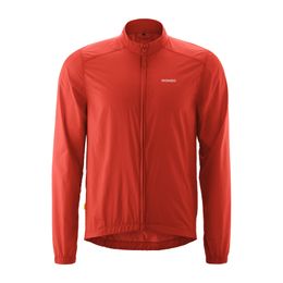 Windbreaker Gonso "Adventure Jacket Wind M", Herren, Gr. L, ziegelrot, 90% Polyamid, 10% Polyester, Jacken Windbreaker, Herren Windjacke, leichte u. winddichte Fahrradjacke, geringes Packma&szlig;