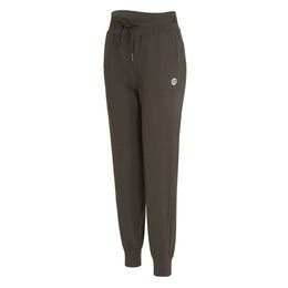 Leggings YEAZ "Leggings JUST BE", Damen, Gr. L, US, braun, Obermaterial: 87% Nylon NY. 13% Elasthan EL., Hosen Leggings