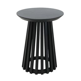 Beistelltisch Sit, schwarz (schwarz, schwarz, schwarz), B:40cm H:50cm T:40cm, Hevea, Holz-Furnier, Tische, Beistelltisch, auch als Hocker verwendbar, Platte mit schweizer Kante