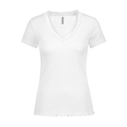 Eight2Nine T-SHIRT WITH LACE T-Shirt wei&szlig; in XS D16113M02448D white