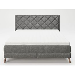 Playboy Boxspringbett "AUDREY" (Anthrazit, 180 x 200 cm) 100318621003