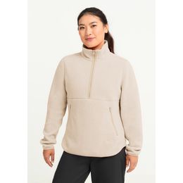 Stehkragenpullover Jack Wolfskin "LITE CURL HZ W", Damen, Gr. S (36), oyster, Obermaterial: 100% POLYESTER. Futter: 100% POLYESTER, Pullover Stehkragenpullover