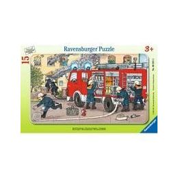 Ravensburger Kinderpuzzle Mein Feuerwehrauto 15 Teile, Rahmenpuzzle