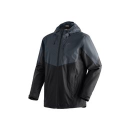 Regenjacke Maier Sports "Schlufterkopf M", Herren, Gr. 48, schwarz (graphit), 100% Polyester, Jacken Regenjacke, Herren Jacke wasserdicht, moderner Windbreaker, Outdoorjacke, Reg. Fit