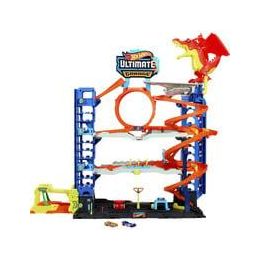 Hotwheels Ultimative Garage, Spielgeb&auml;ude mit 2 Die-Cast-Autos, Aufbewahrung f&uuml;r mehr als 50 Autos