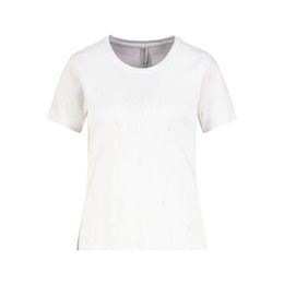 Sublevel RIB TOP WITH ALLOVER EMBROIDERY T-Shirt wei&szlig; in L D16157AH02840A white-iced rose
