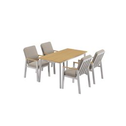 RICHLY Gartenm&ouml;bel Dining Set &raquo;Perugia&laquo;, inkl Polster (4-Sitzer, Warmwei&szlig;) 100396721003