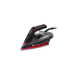 Braun Dampfb&uuml;geleisen "TexStyle 5 SI 5057 RD - 2.700 W, 220 g Dampfsto&szlig;, 300 ml Wassertank", schwarz (schwarz, rot), B:14cm H:14cm T:30cm, B&uuml;geleisen, 50 g Dampfmenge, SuperCeramic B&uuml;gelsohle, offenes Griffdesign, Dampfb&uuml;geleisen