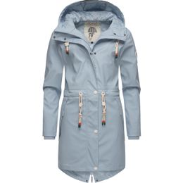 Regenjacke Navahoo "Regenjacke Tropical Storm OO", Damen, Gr. M, blau (baby blau), Obermaterial: 70% Polyester PES. 30% Polyurethan PU. Obermaterial: Futter: 100% Polyester PES. 100% Polyester PES., Jacken Regenjacke
