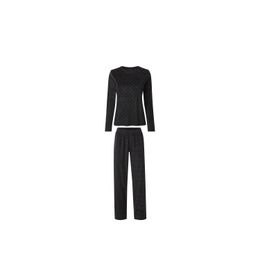 Esmara&reg; Damen Pyjama lang Fleece (Schwarz, S(36/38)) 100398139002