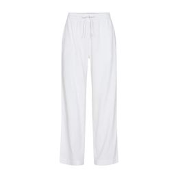 Leinenhose Freequent "FQLAVA-PANT", Damen, Gr. XL, N-Gr, brilliant wei&szlig;, Web, Obermaterial: 55% Leinen, 45% Viskose, unifarben, lang, Hosen Leinenhose, Sommerhose aus Leinenmix und mit Kordelzug