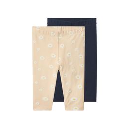 lupilu&reg; Baby M&auml;dchen Leggings, 2 St&uuml;ck (beige/navy, 62/68) 100400469006