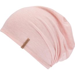 Beanie Chillouts "Surrey Hat", Damen, rosa (rose melange), Jersey, Materialmix, meliert, M&uuml;tzen Beanie, mit Melange-Effekt & angenehmem Tragekomfort f&uuml;r jeden Tag