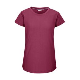 T-Shirt Killtec "KOS 23 WMN TSHRT", Damen, Gr. 40, rot (weinrot), Obermaterial: 62% Polyester, 32% Viskose, 6% Elasthan, Shirts T-Shirt, Leichtes, schnelltrocknendes Damen Funktionsshirt mit Stretch.