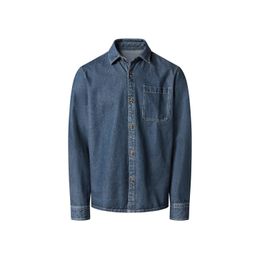 esmara Men Herren Jeanshemd, mit verl&auml;ngerter R&uuml;ckseite (Blau, L(41/42)) 100392728005