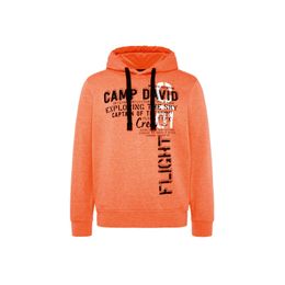 CAMP DAVID Herren Sweatshirt mit Kapuze (neonorange, XL) 100397523008