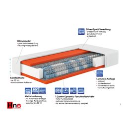Hn8 Schlafsysteme 7-Zonen Taschenfederkern-Matratze Dynamic TFK (H4, 180 x 200) 100182984017