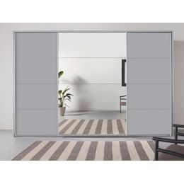 Schwebet&uuml;renschrank Rauch "Kleiderschrank Schrank Garderobe OTELI inkl. 3 Innenschubladen", grau (seidengrau), B:323cm H:233cm T:68cm, Holzwerkstoff, Schr&auml;nke, Schwebet&uuml;renschrank, inkl. Passepartout optional mit Beleuchtung MADE IN GERMANY