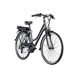 Z&uuml;ndapp Z&uuml;ndapp E-Bike Trekkingrad &raquo;Z802 700c&laquo;, 28 Zoll, Damen (Damen, Grau/Gr&uuml;n) 100343313002