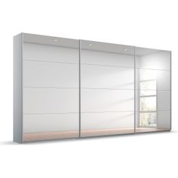 Schwebet&uuml;renschrank Rauch "Kleiderschrank Schrank Garderobe W&auml;scheschrank Ankleide OTELI", grau (seidengrau), B:360cm H:210cm T:62cm, Holzwerkstoff, Schr&auml;nke, Schwebet&uuml;renschrank, mit Spiegelfront, inkl. 3 Innenschubladen MADE IN GERMANY