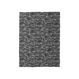 Livarno&reg; Kuscheldecke 150 x 200 cm (Bl&auml;tter/schwarz) 100397481003