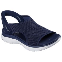 Sandale Skechers "SUMMITS-SWEETLY EVOLVED", Damen, Gr. 40, blau (navy), Textil, Strukturmuster, Schuhe Sandale, Sportsandale, Trekkingsandale mit Slip-In Funktion
