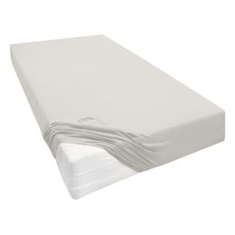 Biberna Premium Jersey-Elasthan Spannbettlaken f&uuml;r Boxspringmatratzen (Hellgrau, 90 - 100 x 200 - 220 cm) 100251944010