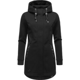 Kapuzensweatjacke Ragwear "Sweatjacke Letti Bonded", Damen, Gr. S, schwarz, Obermaterial: 100% Polyester PES. Futter: 100% Polyester PES., Jacken Kapuzensweatjacke