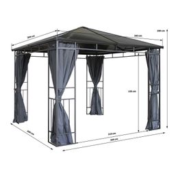 Grasekamp Hardtop Pavillon Limone (3x3m) 100317503001