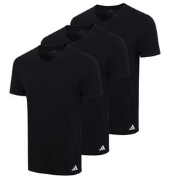 V-Shirt adidas Sportswear "Active Core Cotton", Herren, Gr. XXL, 000, schwarz, Obermaterial: 100% Baumwolle, bequem h&uuml;ftbedeckend, V-Ausschnitt, Shirts V-Shirt, V-Ausschnitt, Kurzarm, bequem