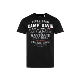 CAMP DAVID Herren T-Shirt (Schwarz, L) 100397476002