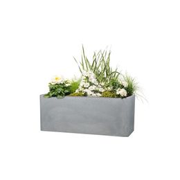Scheurich Longgef&auml;&szlig; &raquo;Cube Box&laquo;, Kunststoff, quadratisch (Stony Grey, L&auml;nge 60 cm) 100349940003