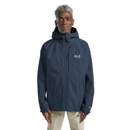 Funktionsjacke Jack Wolfskin "TEMPEST 2L JKT M", Herren, Gr. L (52), blau (midnightsky), Obermaterial: 100% Polyester. Futter: 100% Polyester, Jacken Funktionsjacke