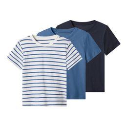 lupilu&reg; Kleinkinder M&auml;dchen/Jungen T-Shirt 3 St&uuml;ck (gestreift/blau/navy, 122/128) 100399795009